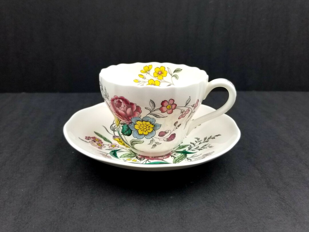 Spode Copeland England Teacup & Saucer Set Gainsborough Spode Porcelain ...