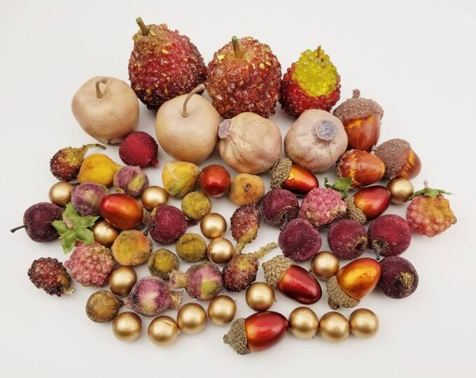 Mini Sugared Fruit Variety 60 Pieces. Festive Holiday Fruit Bowl/basket ...