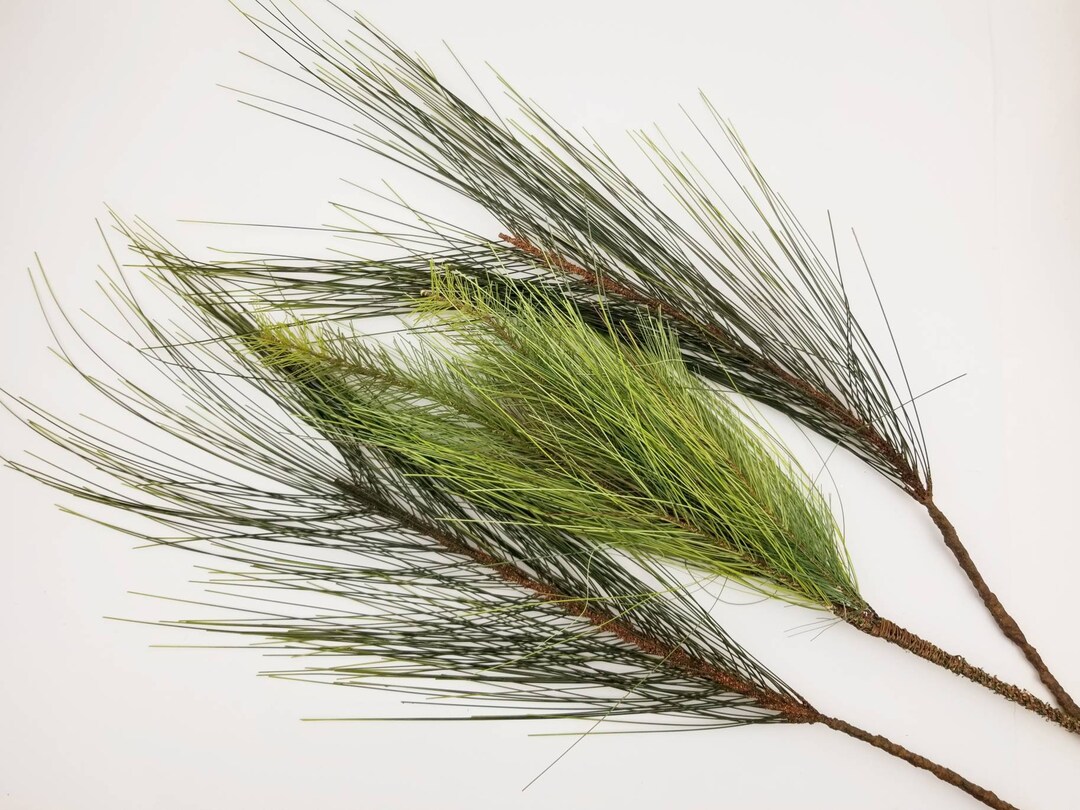 Artificial Pine Stems 30in Set of 3. Flexible Faux Fir Pine Greenery ...