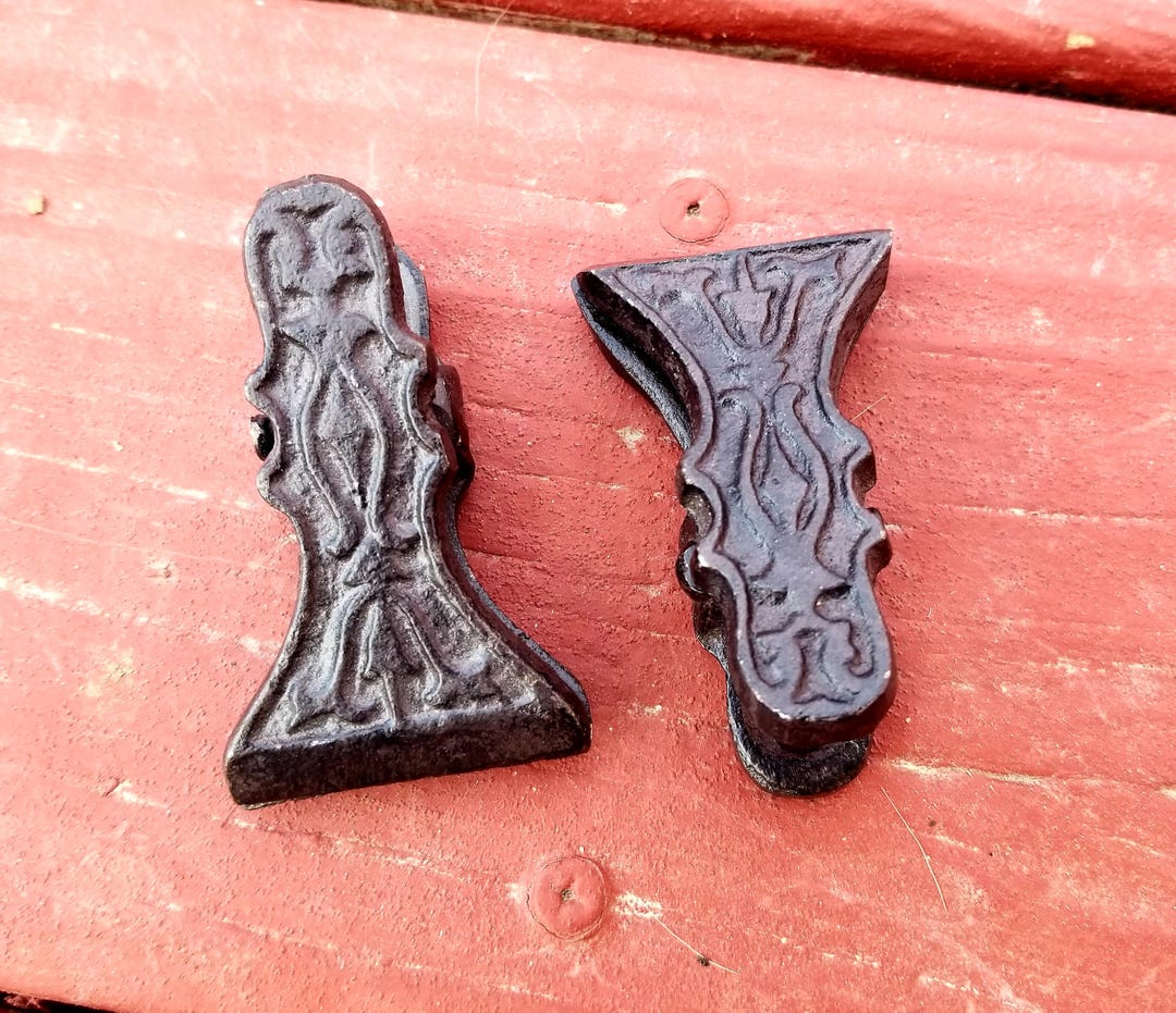 Cast Iron Clips, Set of 2 - Antique Solid Cast Iron Desk/wall Clips ...