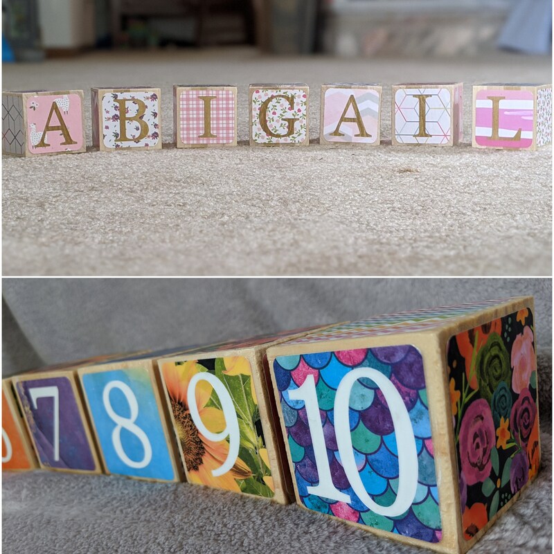 Baby Name Blocks - Etsy