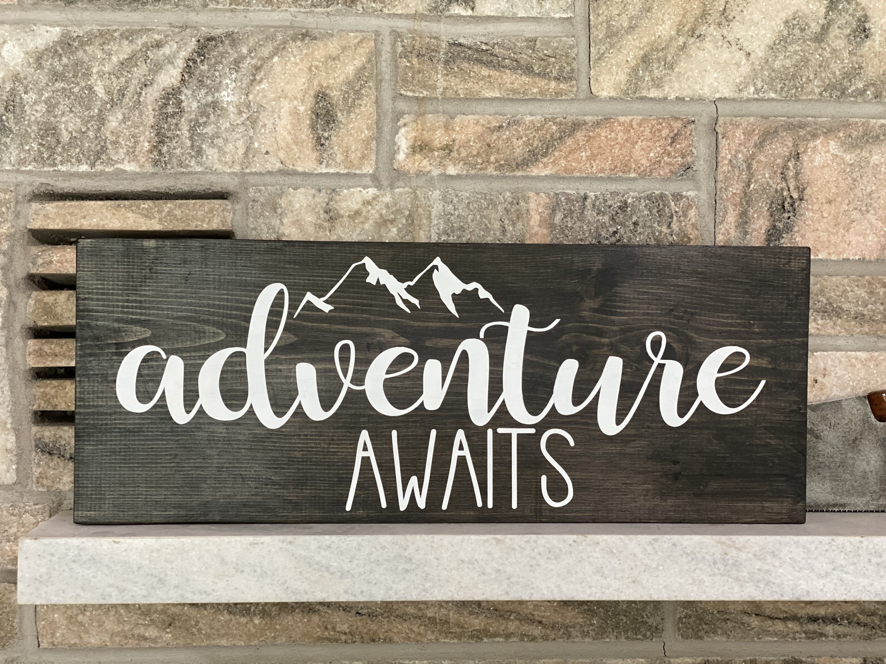 Adventure Awaits Sign Travel Wooden Sign Adventure Wall | Etsy