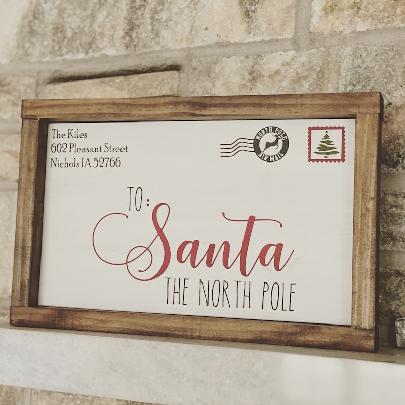 Letter to Santa Sign - Etsy