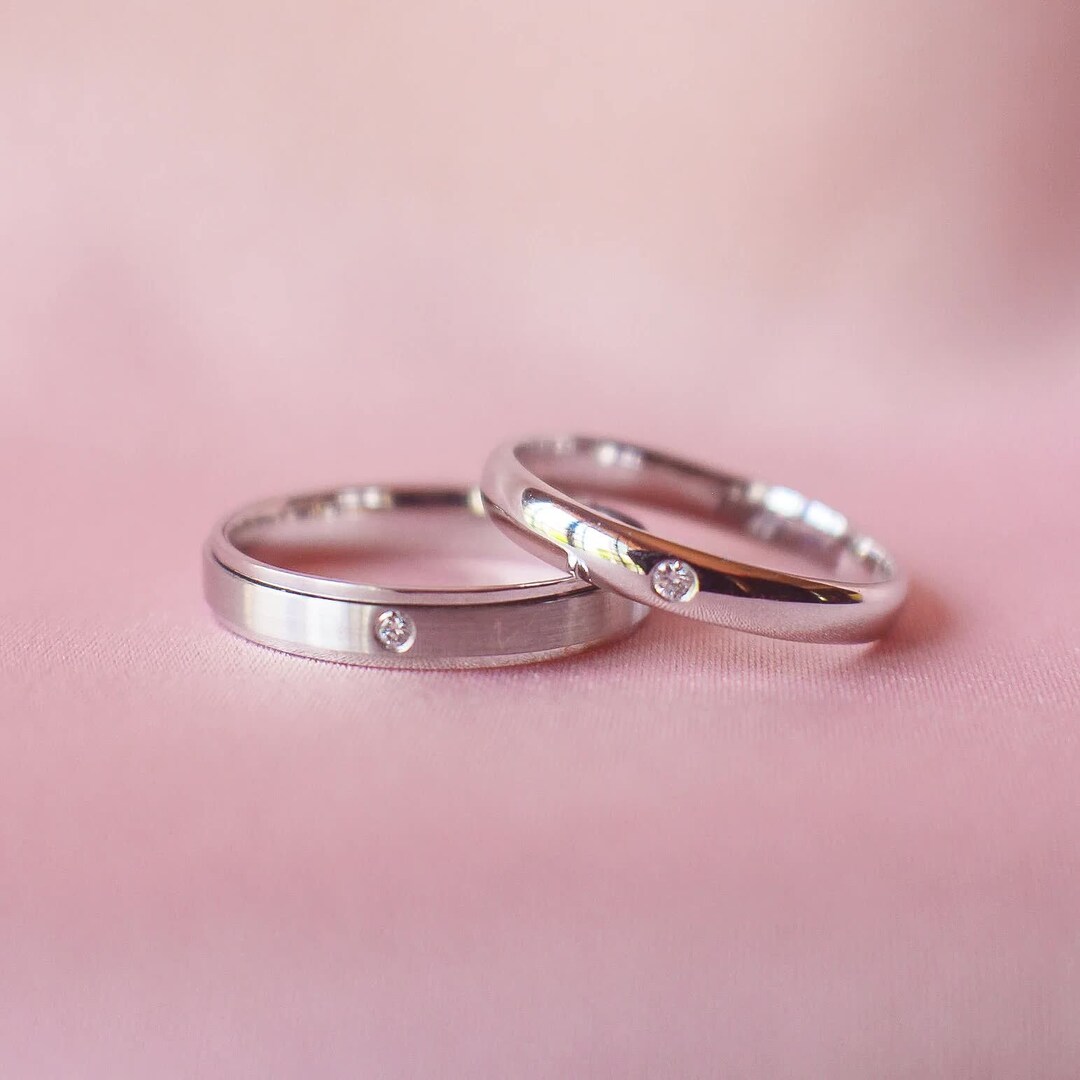 925 Silver Anime Couple Ring - for Him & HER - Dainty Ring - Anime ...