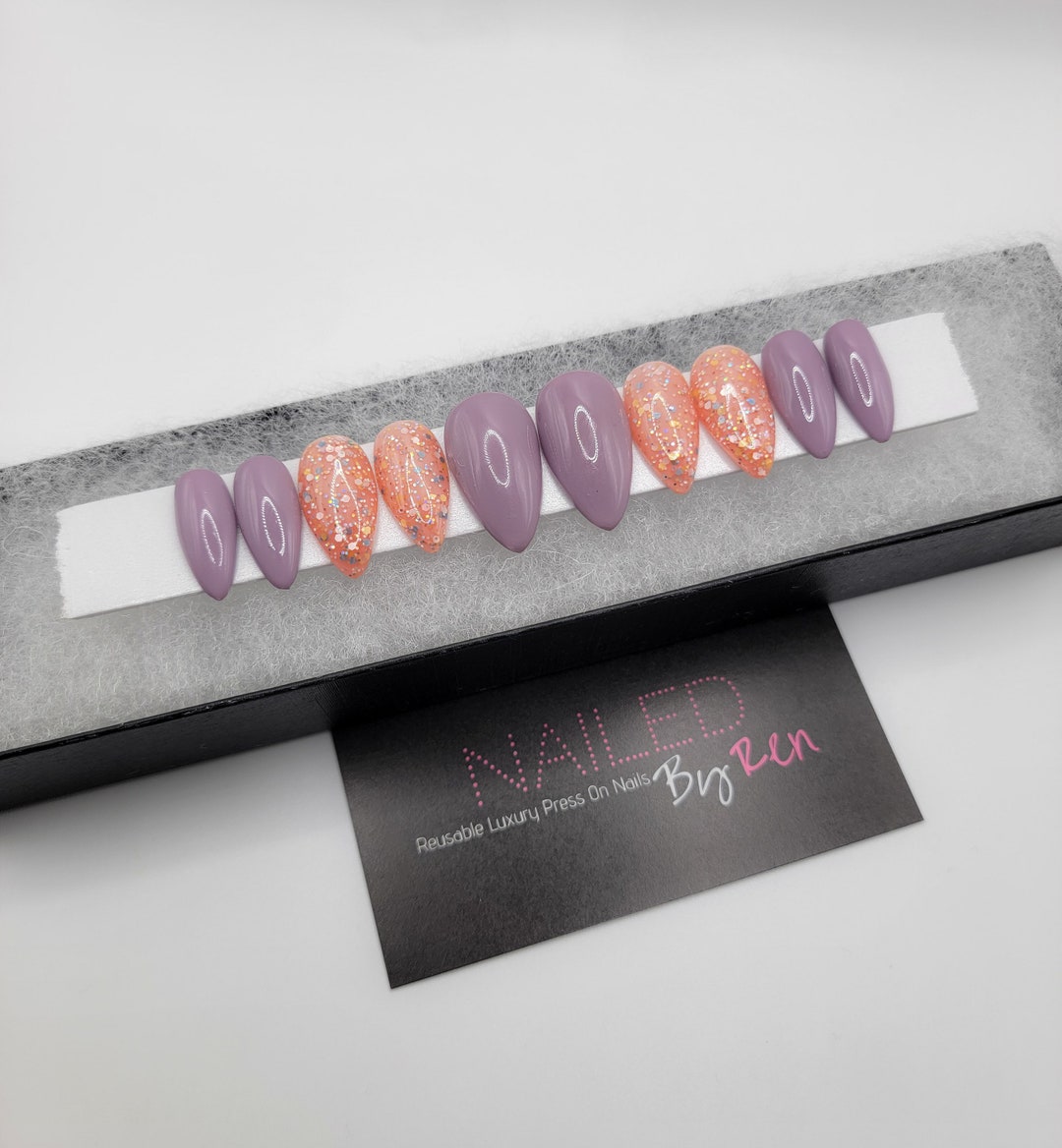 Tamia Short Stiletto Press on Nails Glue on Nails Fake Nails - Etsy