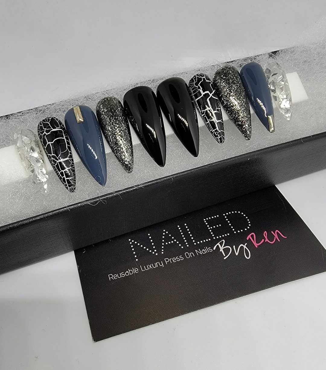 Finesse Sculpted Stiletto Press on Nails Glue on Nails Fake Nails - Etsy