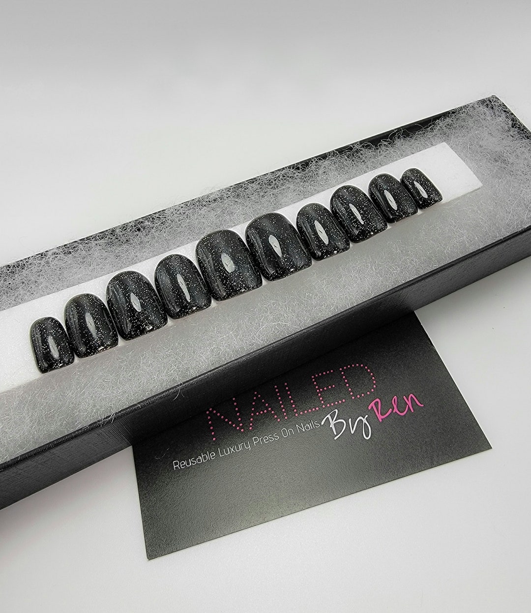 Candace Short Square Press on Nails Fake Nails Reusable Nails Glue on ...