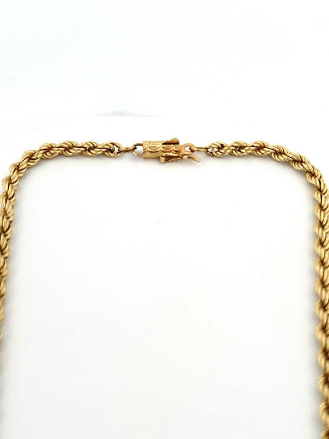 14k Yellow Gold Twisted Rope Chain Necklace 3.3mm 18” Long - Etsy