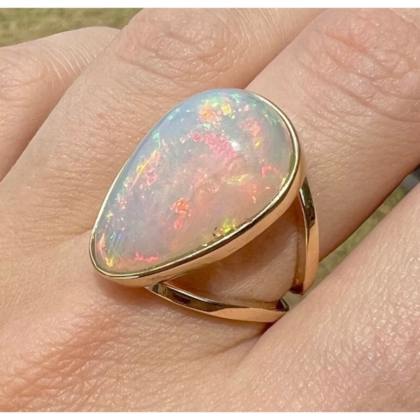 Large Opal Ring - Etsy