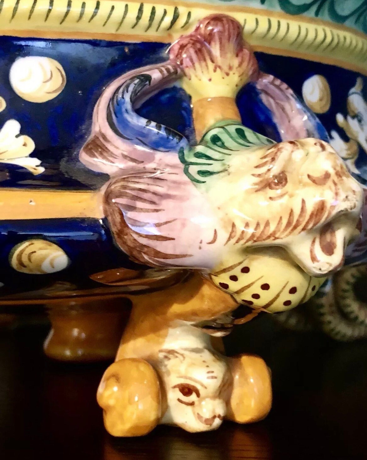 Egisto Fantechi Majolica Centerpiece Hand Painted Bowl Renaissance ...