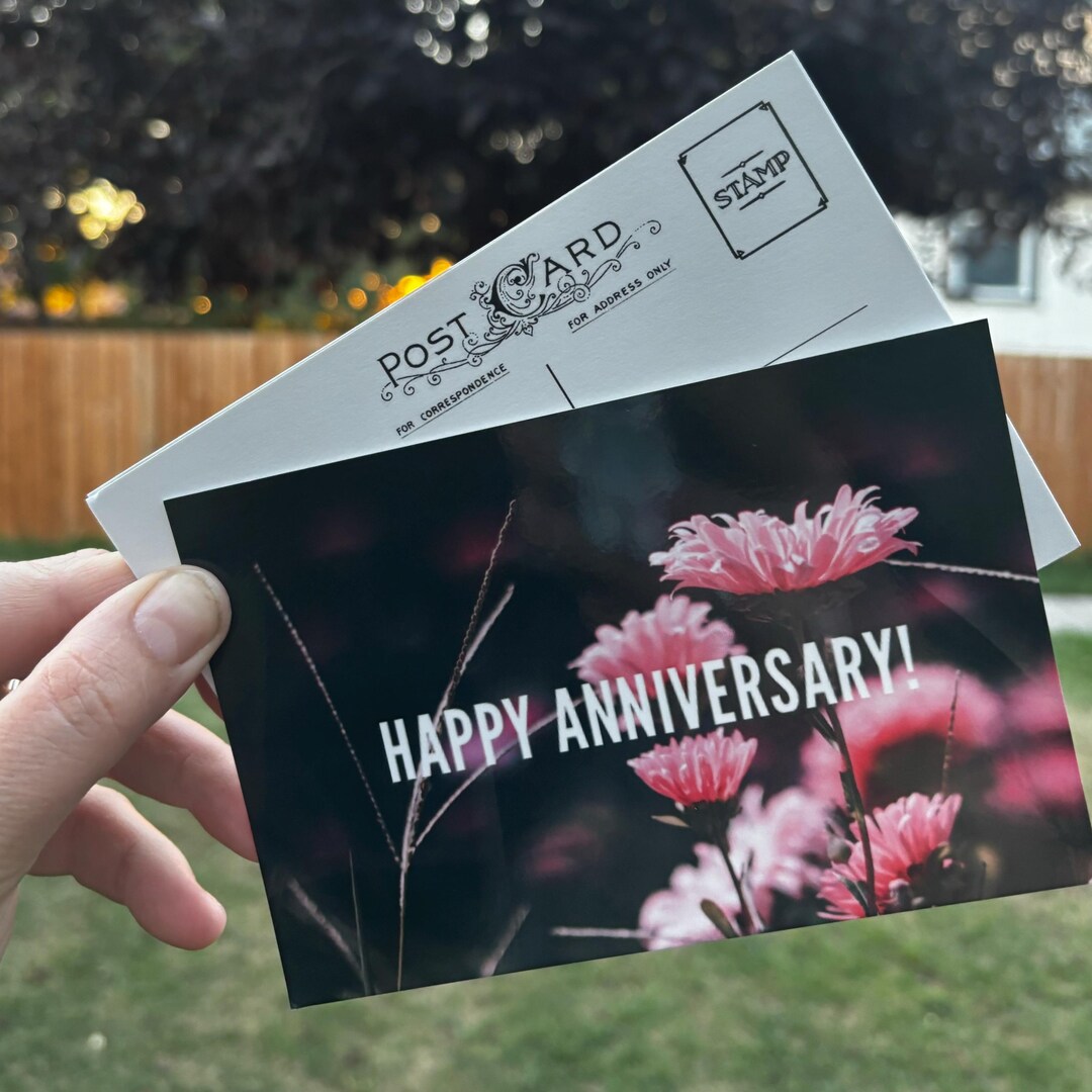 Happy Anniversary Postcard - Etsy