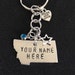 Personalized Metal Stamped Montana Keychain - Etsy