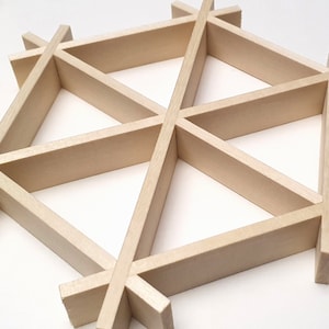 Basswood Kumiko Kit: Hexagonal Woodworking Grid (5 Inch) - Etsy