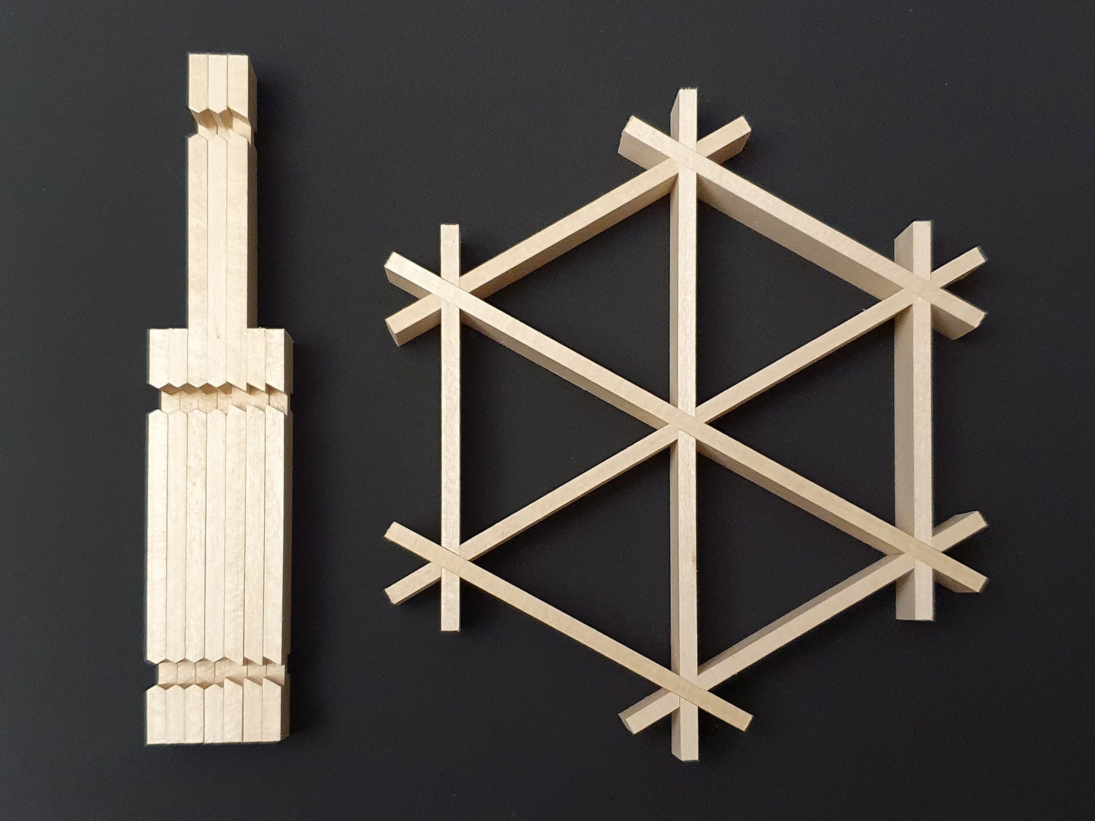 3 Pcs of Basswood Kumiko Kit: Hexagonal Woodworking Grid (5 Inch) - Etsy