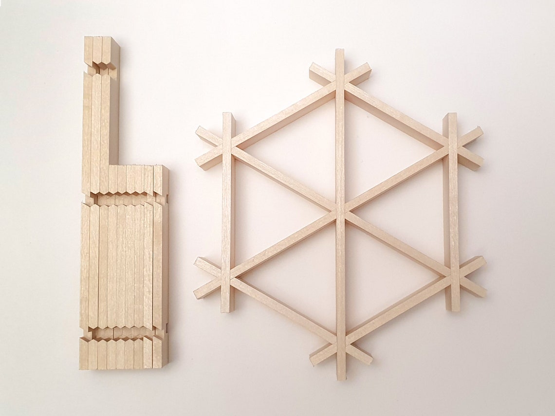 3 Pcs of Basswood Kumiko Kit: Hexagonal Woodworking Grid (5 Inch) - Etsy