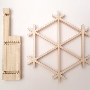 Basswood Kumiko Kit: Hexagonal Woodworking Grid (5 Inch) - Etsy