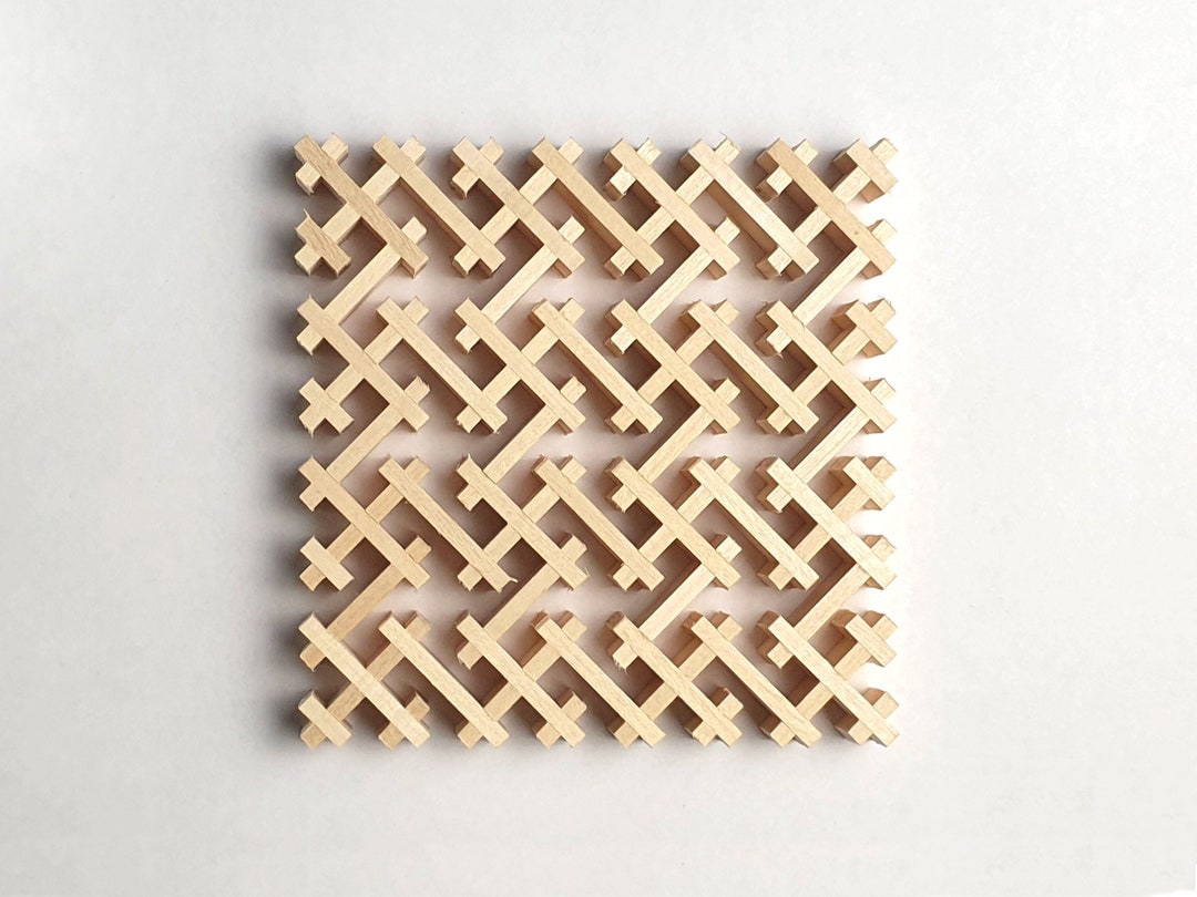 DIY Kumiko Kit. Japanese Craft Kit for Making Decor Coaster or Trivet ...