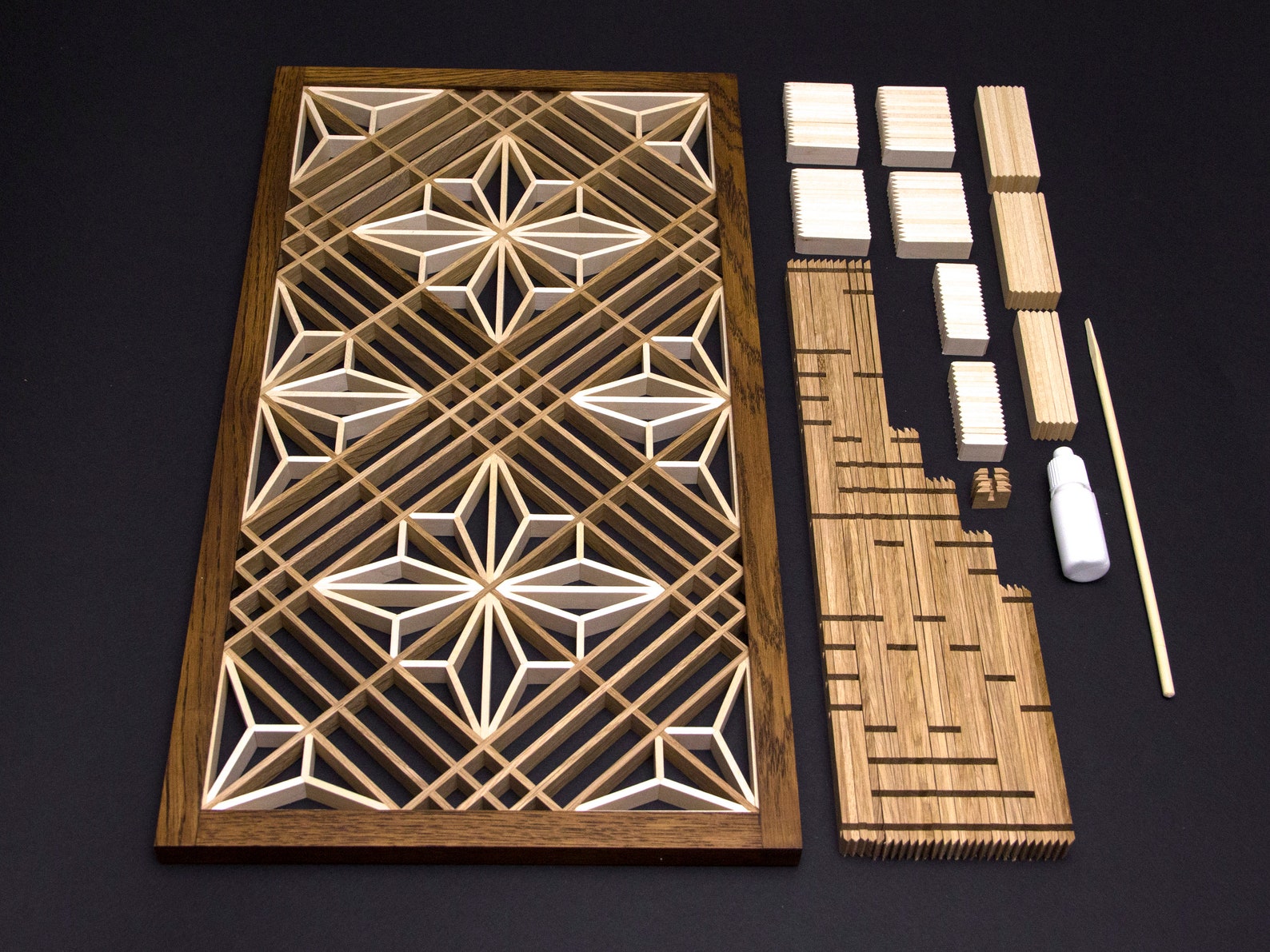 Kumiko Kit. No Need to Cut and Ready for Assembling. Pattern Kakuasa ...