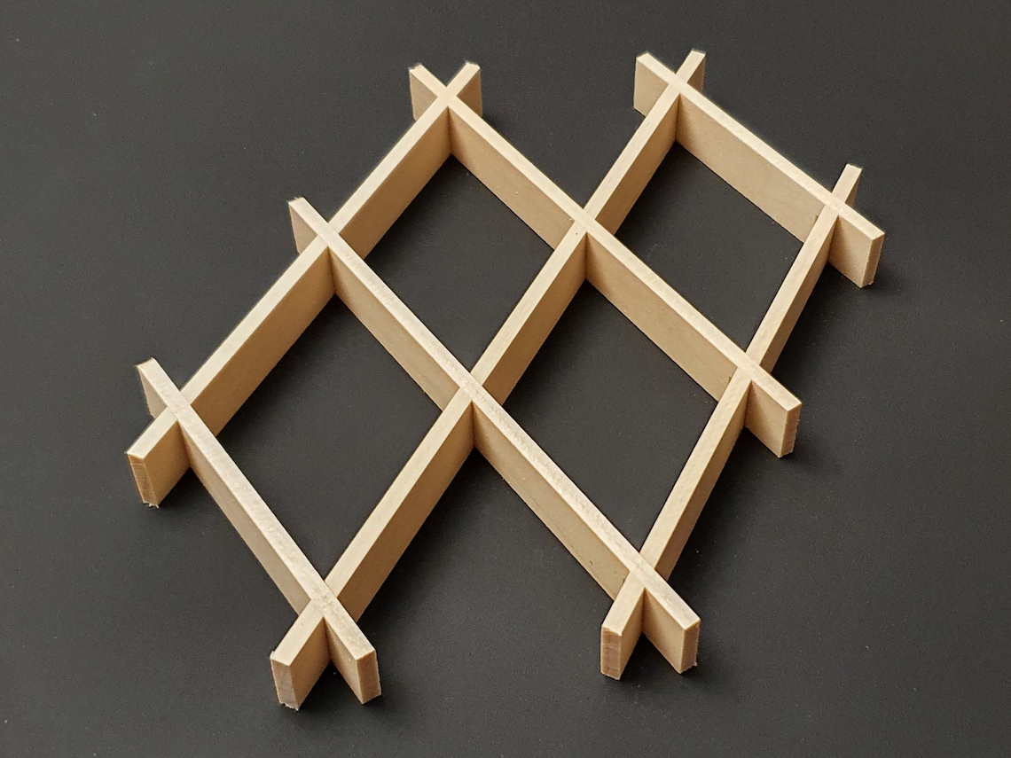 Kumiko Panel Kit for Hexagonal Pattern 10 Cells. Kumiko Grid - Etsy