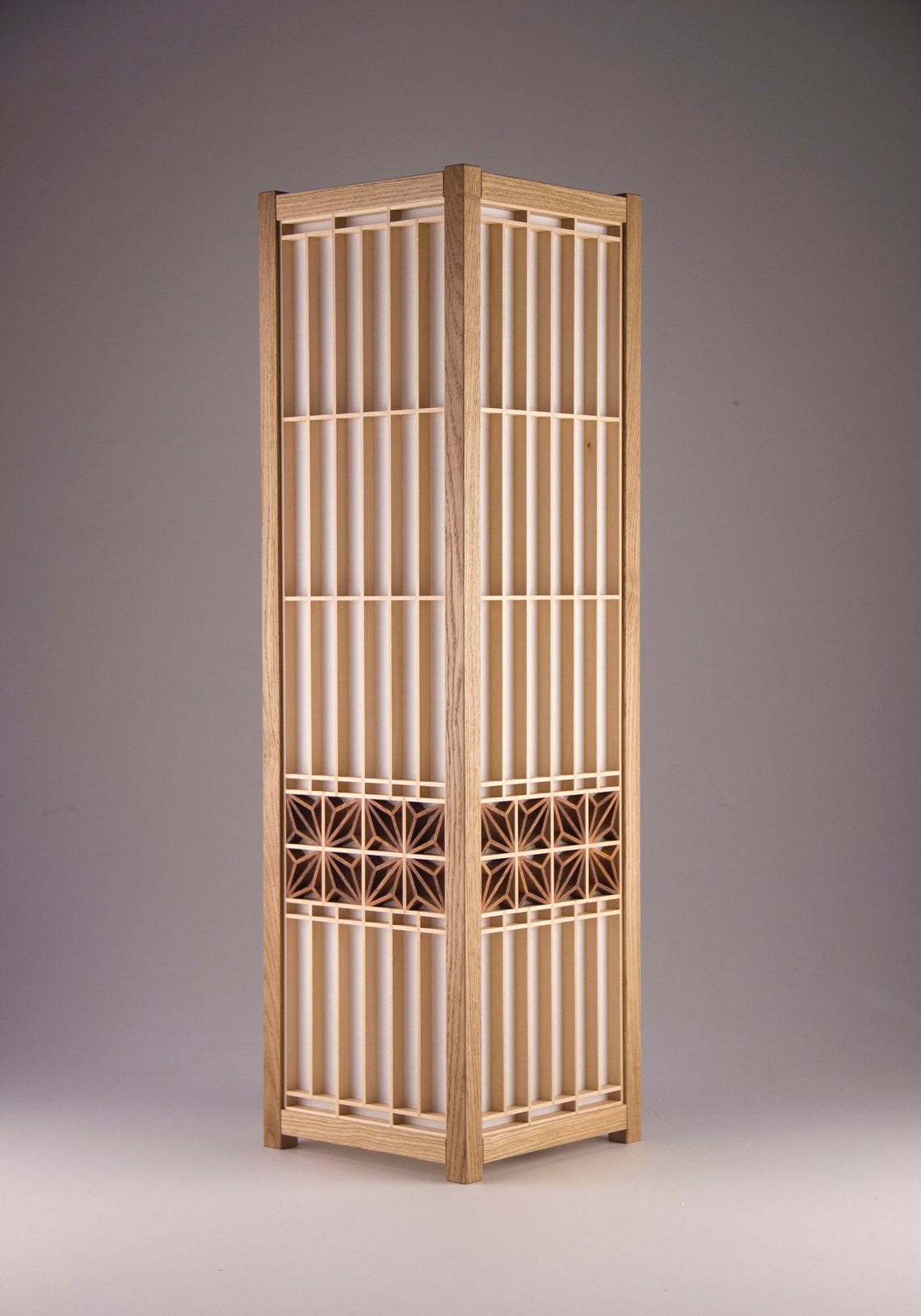 Wooden Kumiko Lamp - Etsy