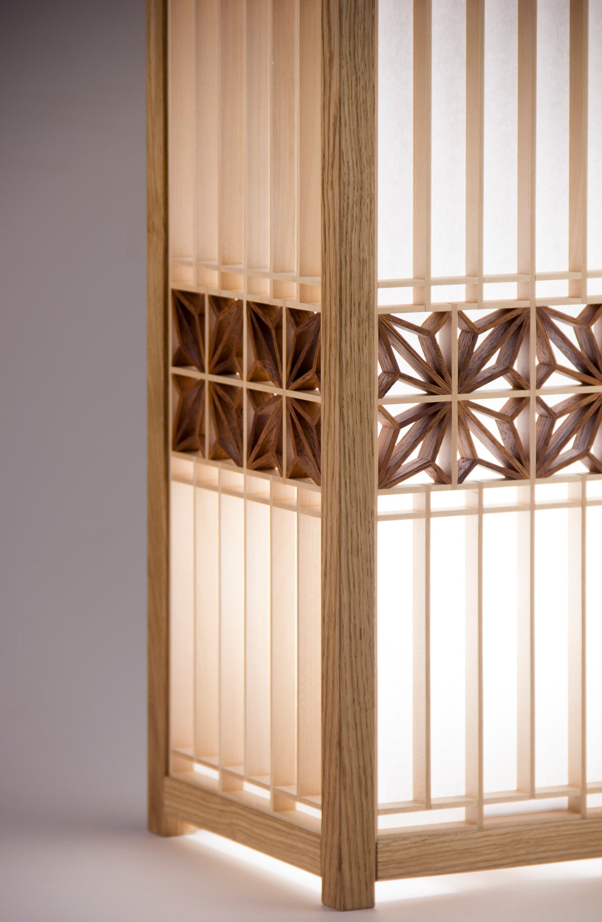 Wooden Kumiko Lamp - Etsy