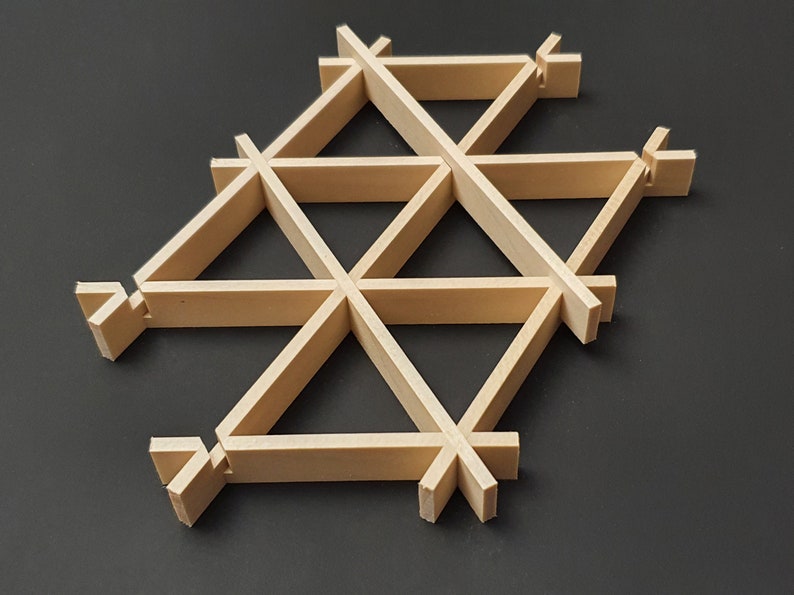 Kumiko Panel Kit for Hexagonal Pattern 10 Cells. Kumiko Grid - Etsy