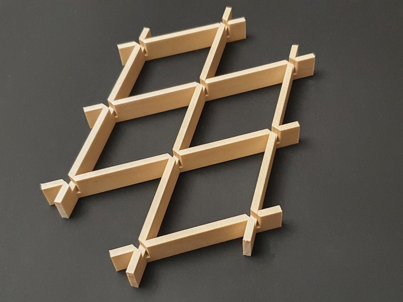 Kumiko Panel Kit for Hexagonal Pattern 10 Cells. Kumiko Grid - Etsy