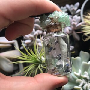 Aventurine Crystal Cluster Spell Bottle - Etsy