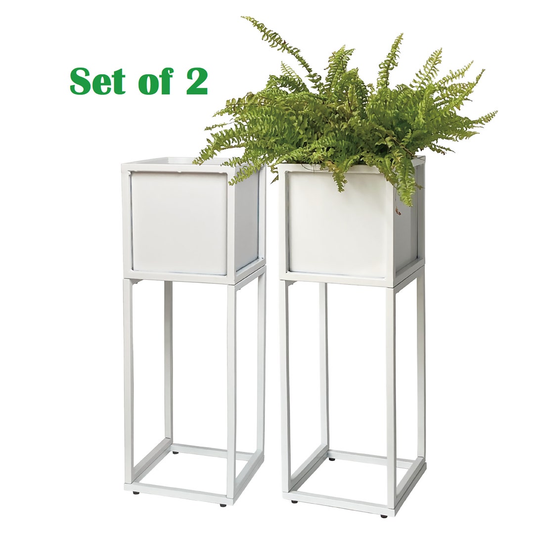 Clearance**cocoyard Modern Square Planter Box, Indoor Outdoor Square ...