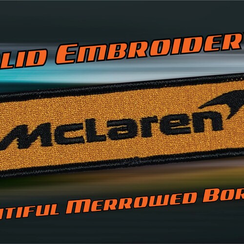 Orange and Black Mclaren Patch Mclaren Racing Patch - Etsy