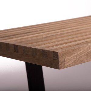 White Oak Slatted Bench. Classic Design. Great as an Entry Bench or ...