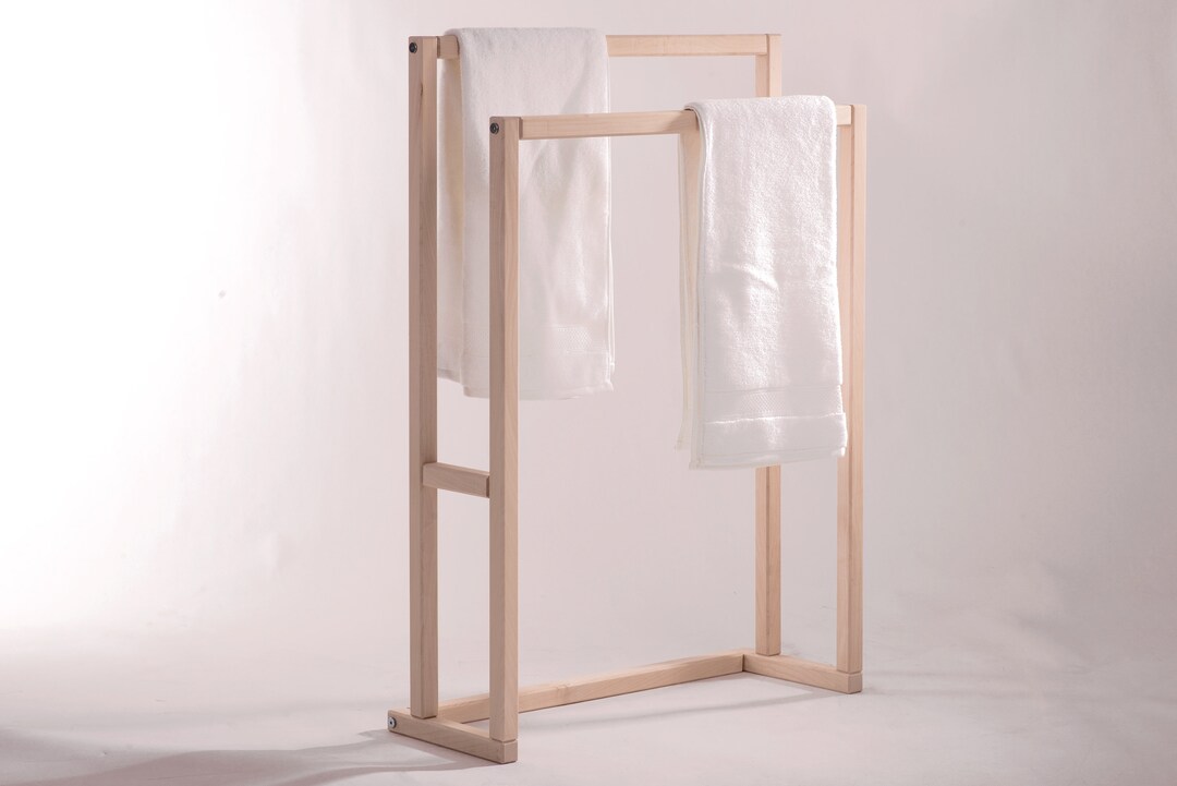 Maple Towel Rack: Freestanding Ultra-matte Lacquered Wood - Etsy