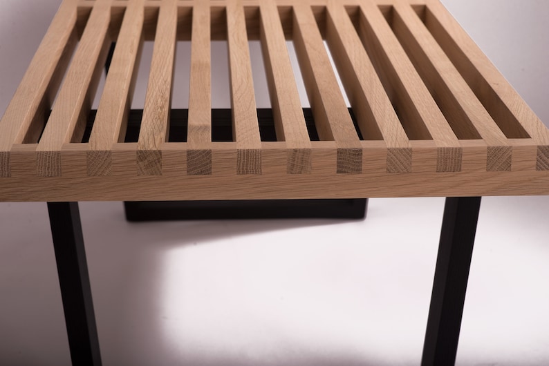 White Oak Slatted Bench. Classic Design. Great as an Entry - Etsy Canada