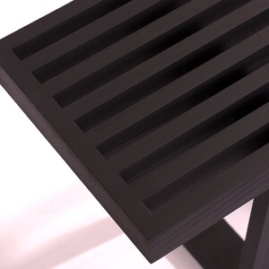 Short Nelson Bench in Ultra-matte Black. Entryway Bench, Mudroom Bench ...