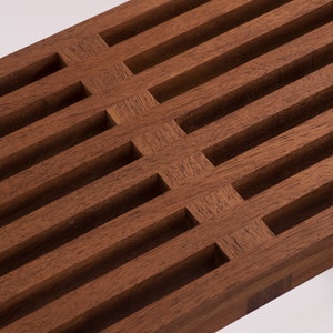 Merbau Wood Narrow Bench Inspired by George Nelson Design. Lacquered in ...