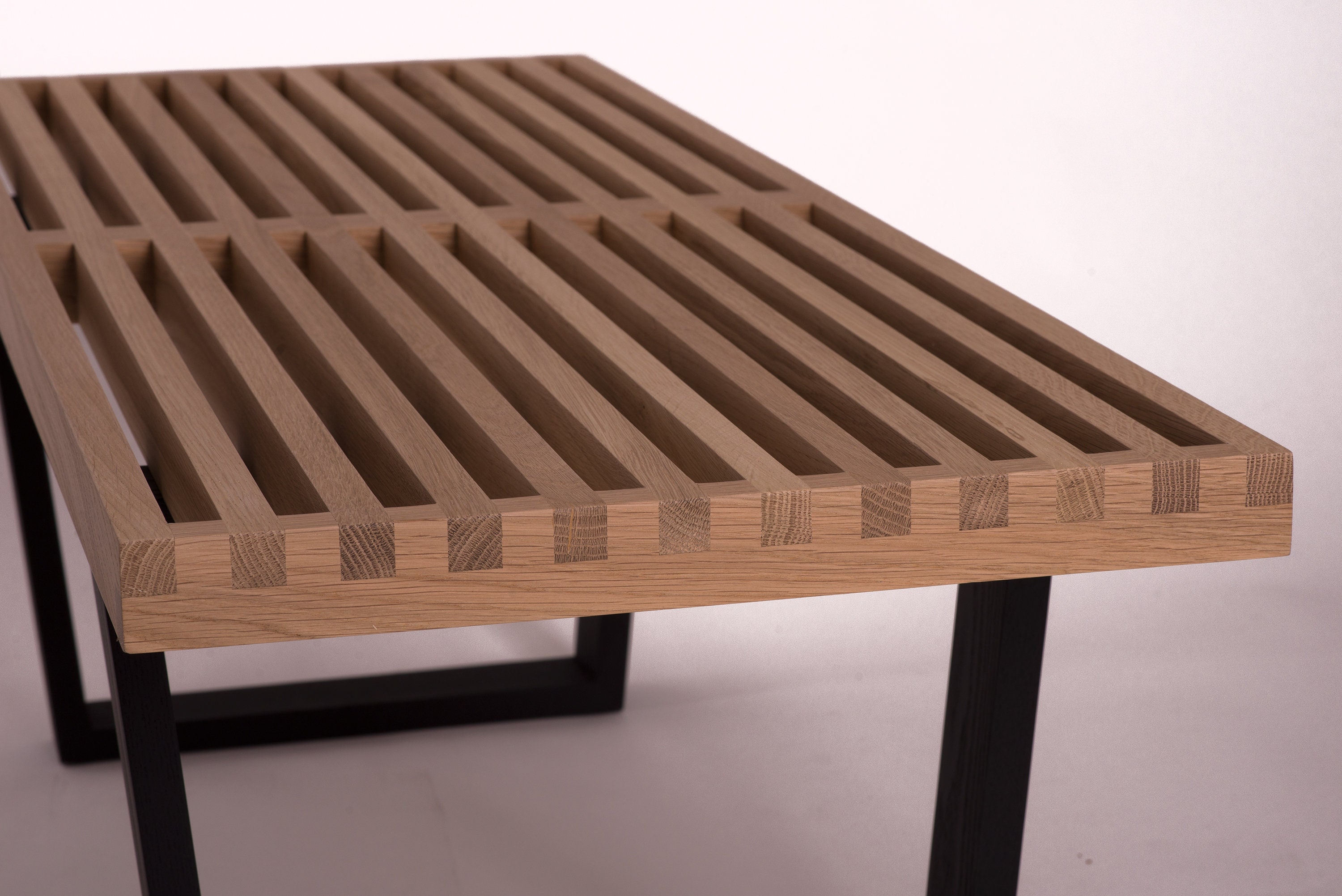 White Oak Slatted Bench. Classic Design. Great as an Entry - Etsy Canada