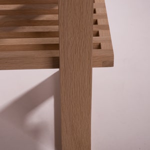 Oak Entryway Bench With Slatted Design - Versatile Shoe Rack or ...