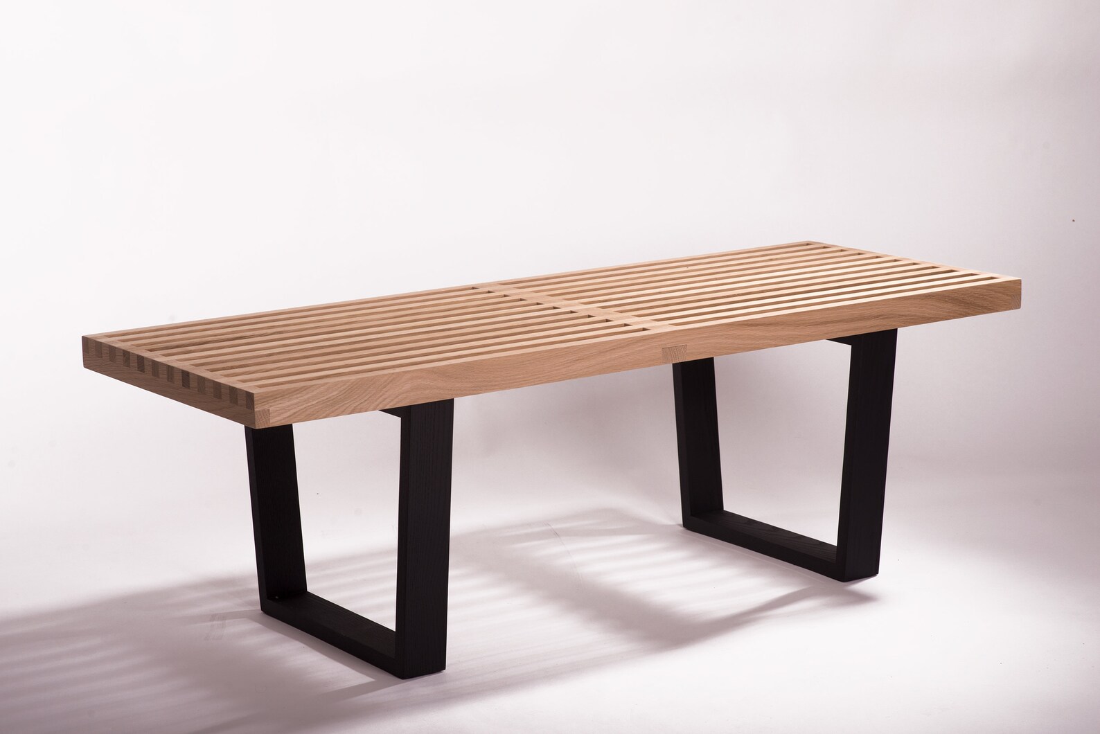 White Oak Slatted Bench. Classic Design. Great as an Entry - Etsy Canada