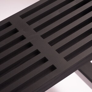 Short Nelson Bench in Ultra-matte Black. Entryway Bench, Mudroom Bench ...