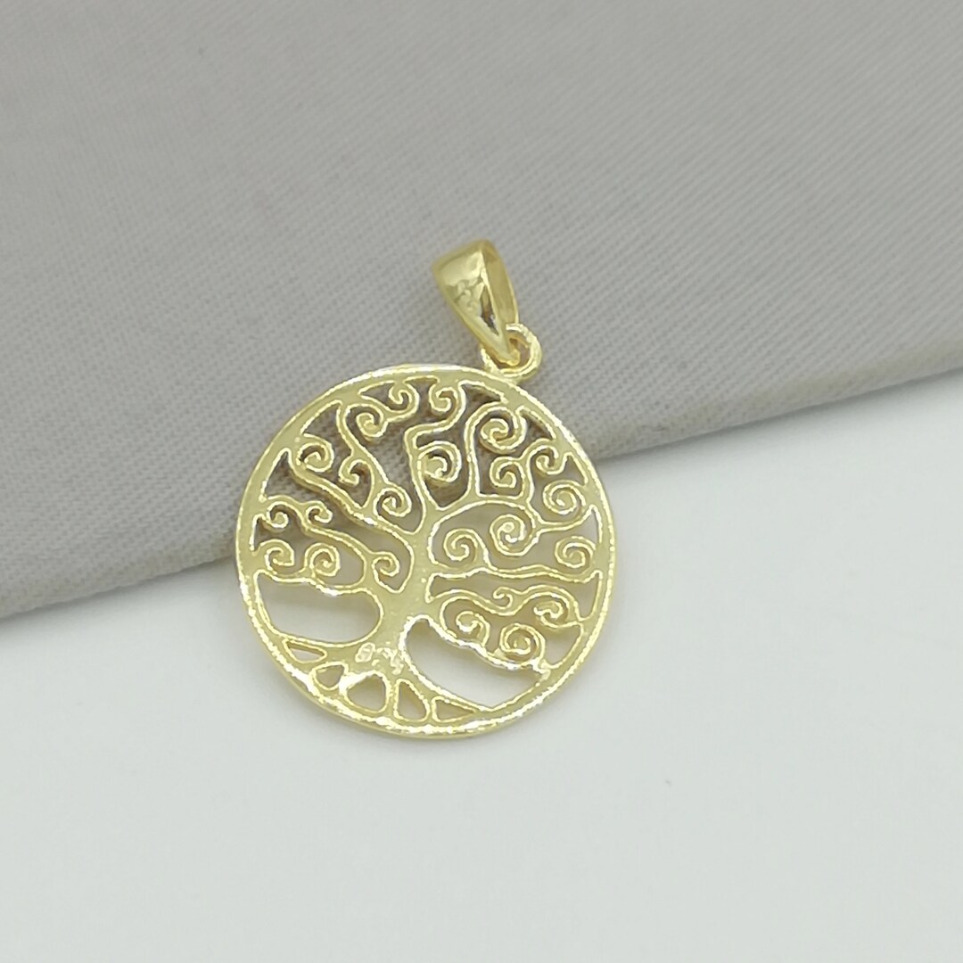 Gold Tree of Life - Gold Pendant - Tree Pendant - Good Luck Charm ...