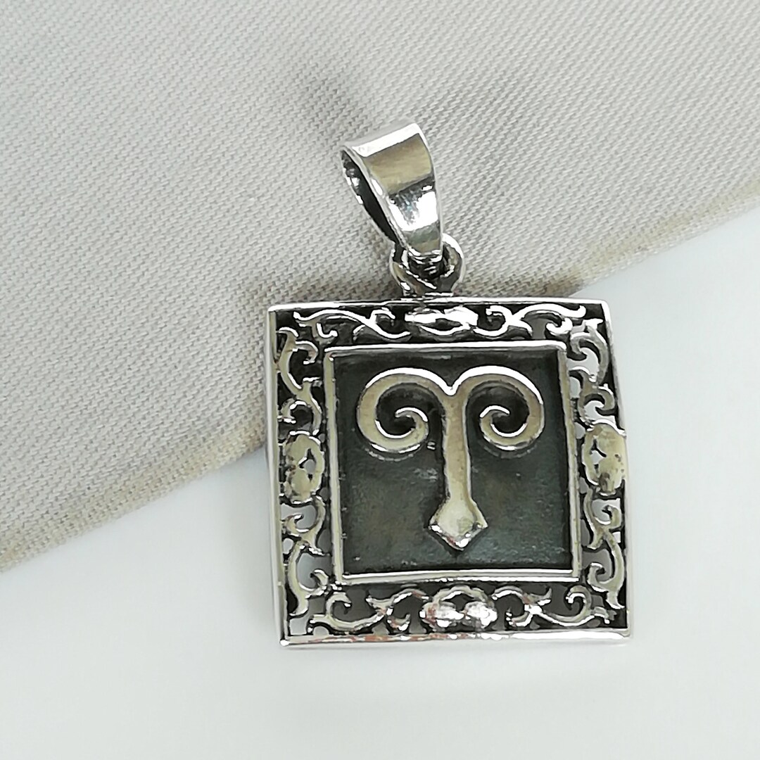 Aries Birth Charm - Zodiac Sign Necklace - Birthday Necklace - Silver ...