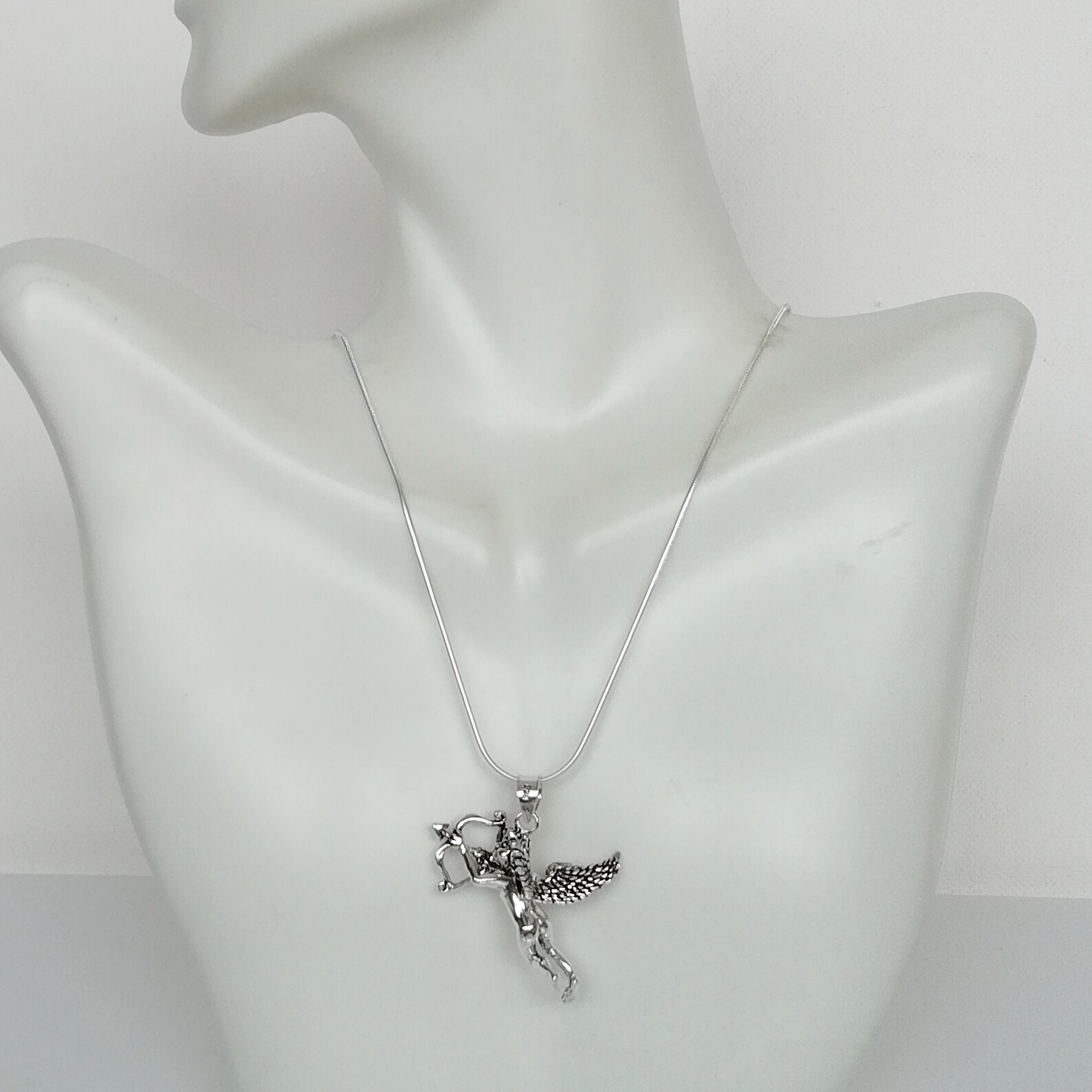 Cupid Charm Love Necklace Valentines Pendant Silver - Etsy