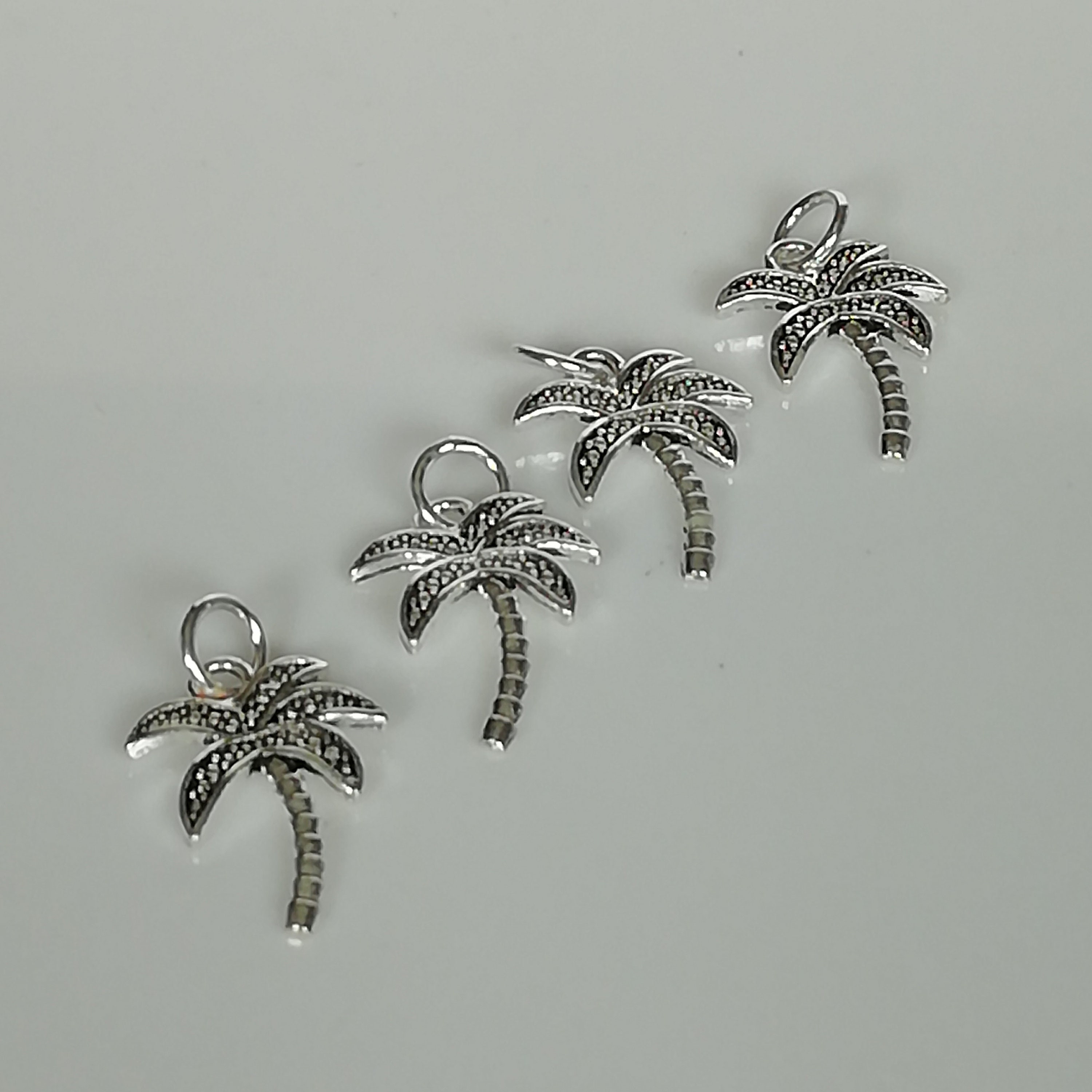 Sterling Silver Palm Tree Charm Palm Tree Pendant Bohemian - Etsy