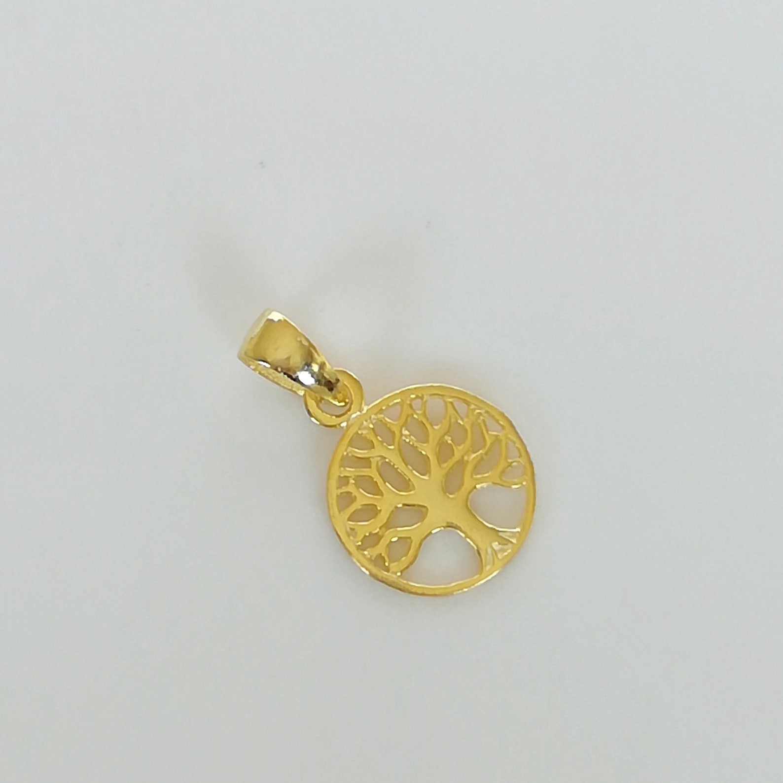 Gold Tree Charm - Tree of Life Pendant - Tiny Silver Charm - Wanderlust ...