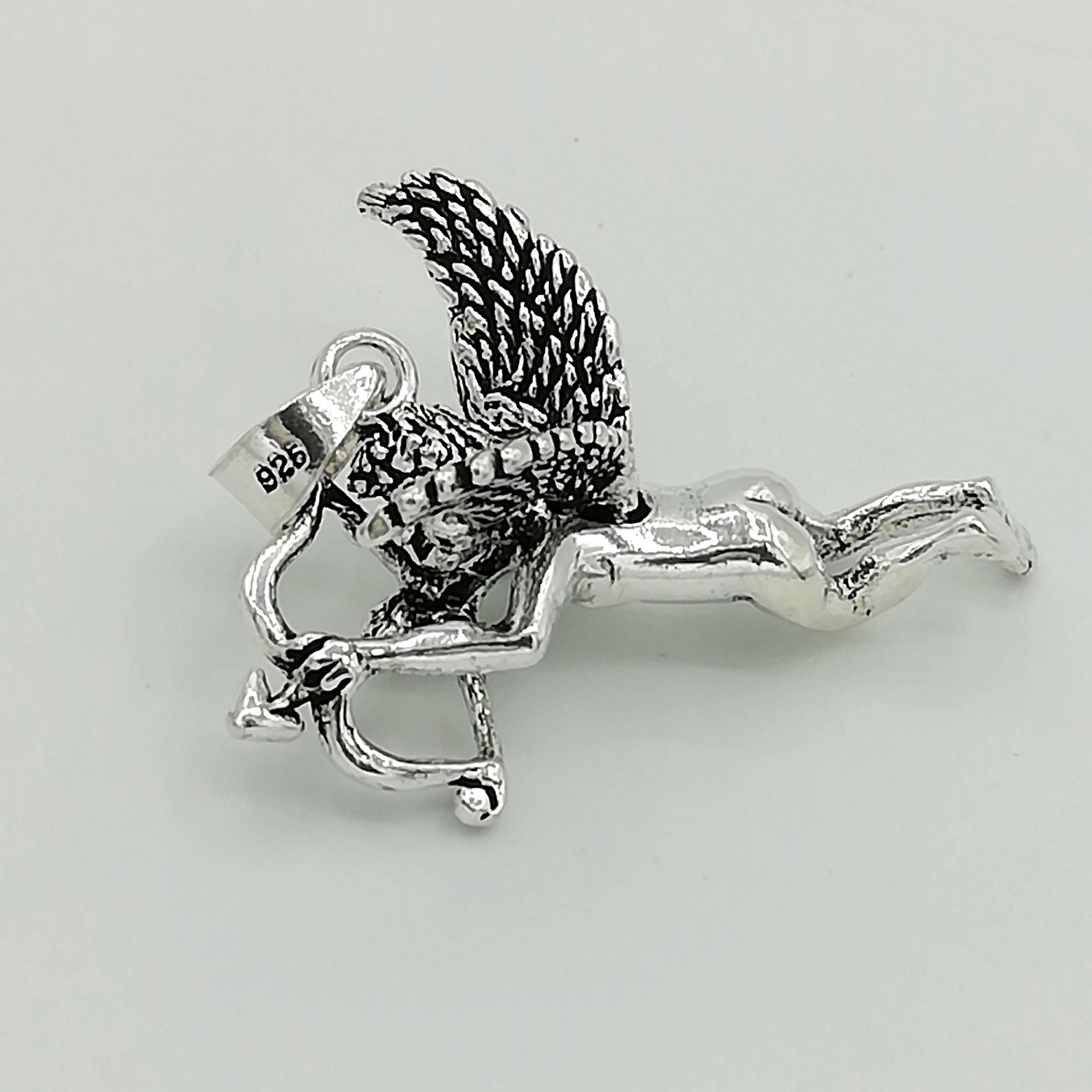 Cupid Charm Love Necklace Valentines Pendant Silver - Etsy