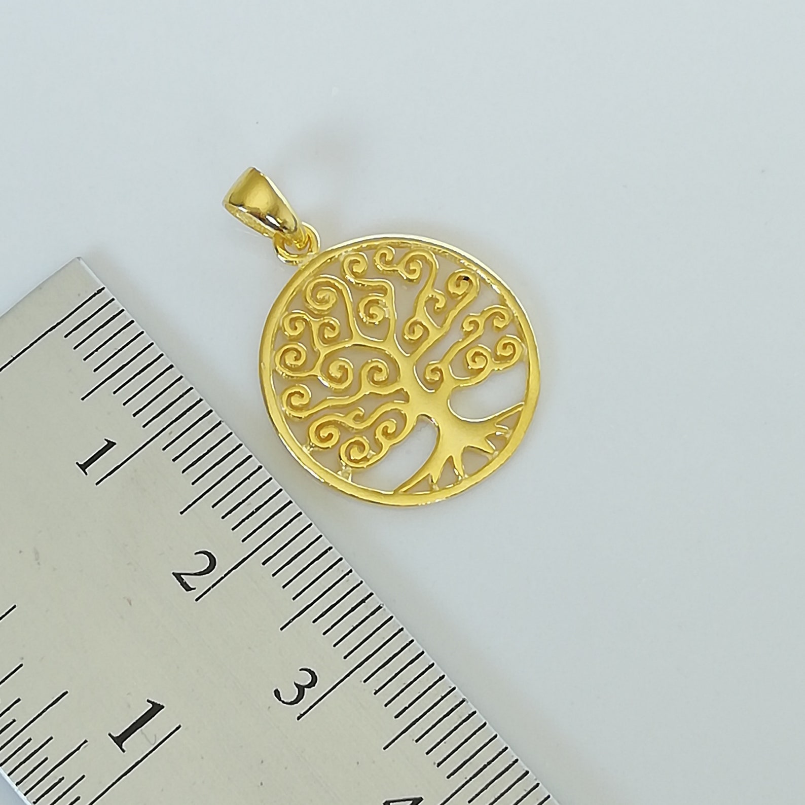 Gold Tree of Life - Gold Pendant - Tree Pendant - Good Luck Charm ...