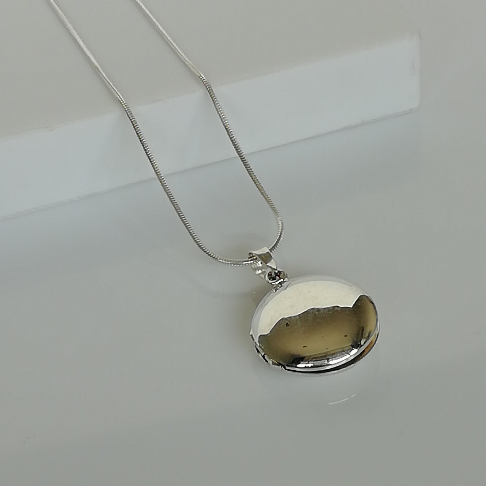 Silver Locket Neck Locket Charm Photo Pendant Gift for A - Etsy