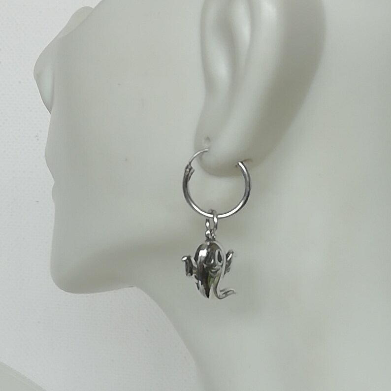 Tiny Silver Ghost Pendant Ghost Necklace Friendly Ghost | Etsy