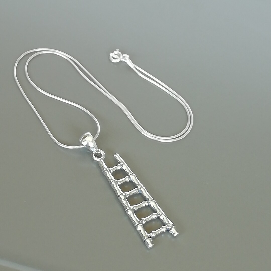 Sterling Silver Ladder Pendant - Pendant Necklace - Boho Jewelry ...