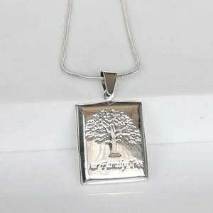 Tree of Life Locket - Silver Necklace - Locket Charm - Family Tree ...